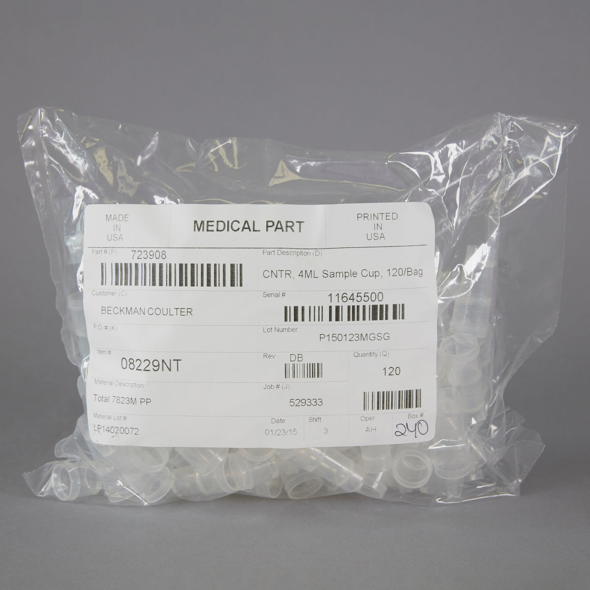 Beckman Coulter CNTR 4mL Vi-Cell Sample Cups #723908 – reLAB