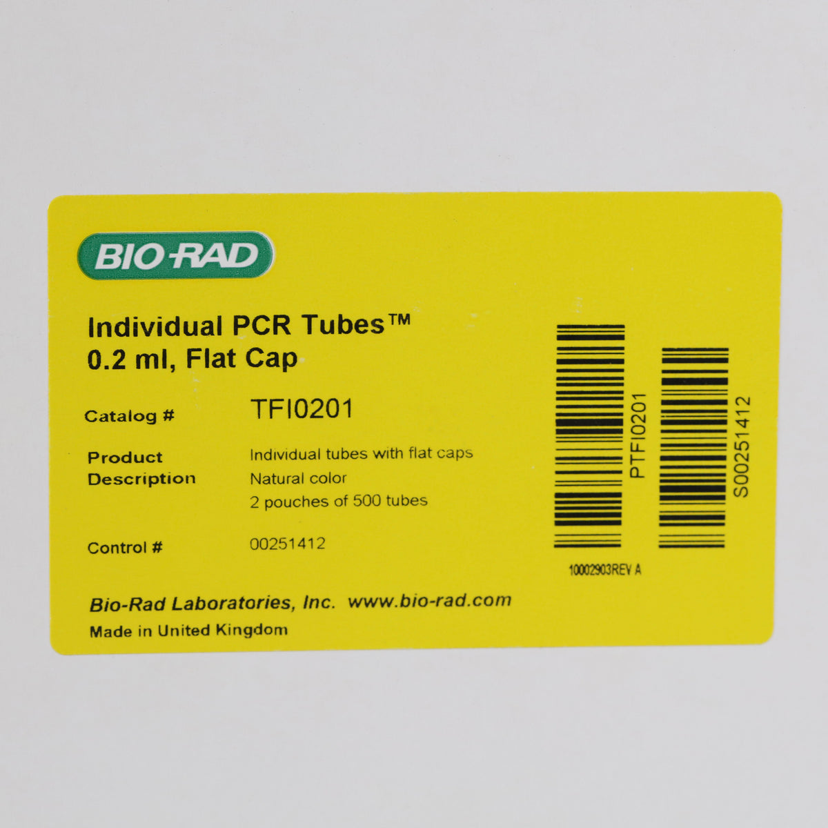 Bio-Rad 0.2 mL PCR Tubes with Flat Caps #TFI0201 – reLAB