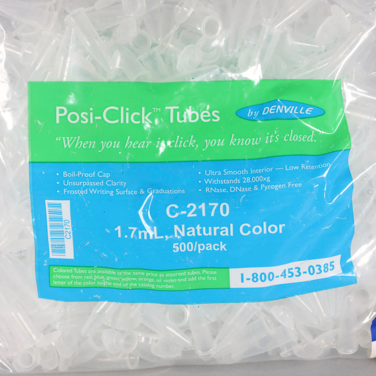 Denville Posi-Click 1.7mL Microcentrifuge Tubes #C-2170 – reLAB