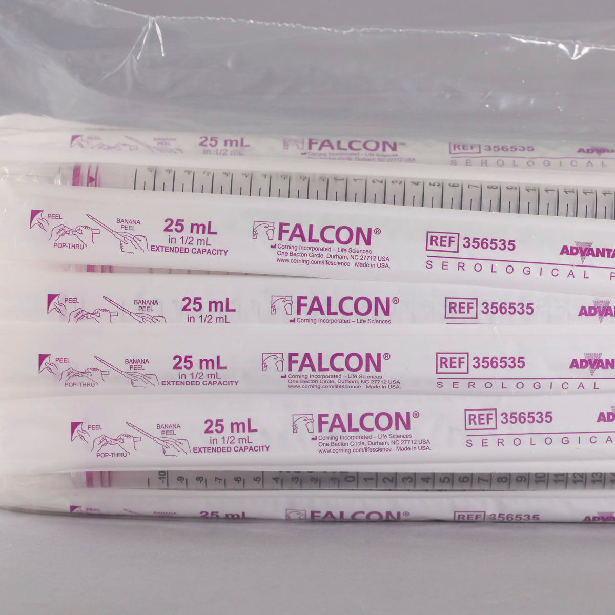 Falcon 25mL Polystyrene Serological Pipettes #356535 – reLAB