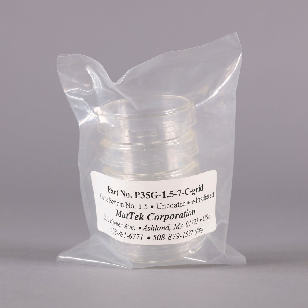 MatTek 35mm Glass Bottom Culture Dishes Gridded #P35G-1.5-7-C-GRID – reLAB