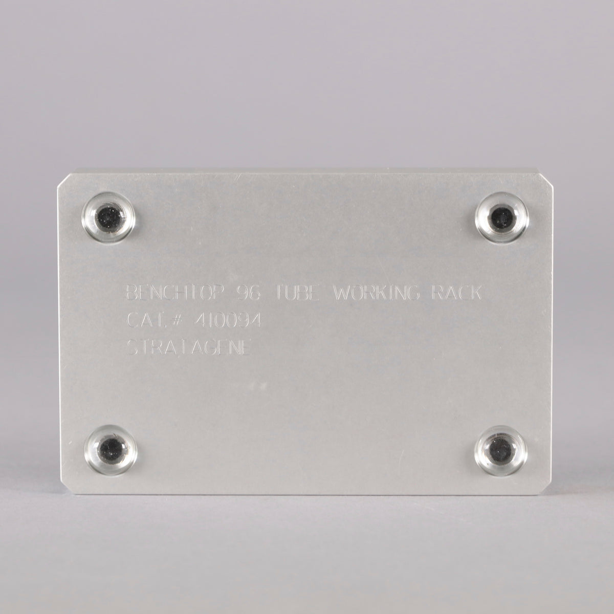 Stratagene Aluminum Benchtop 96 Tube Working Rack #410094 – reLAB