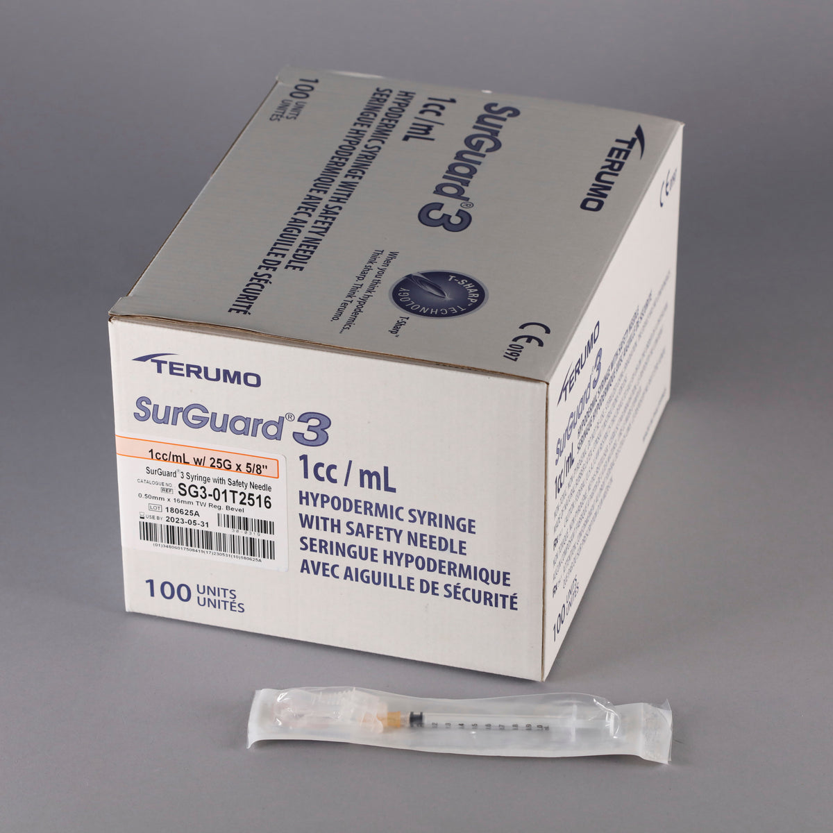 Terumo Tuberculin Syringe 1 mL 25 Gauge 5/8 Inch Needle #SG3-01T2516 ...