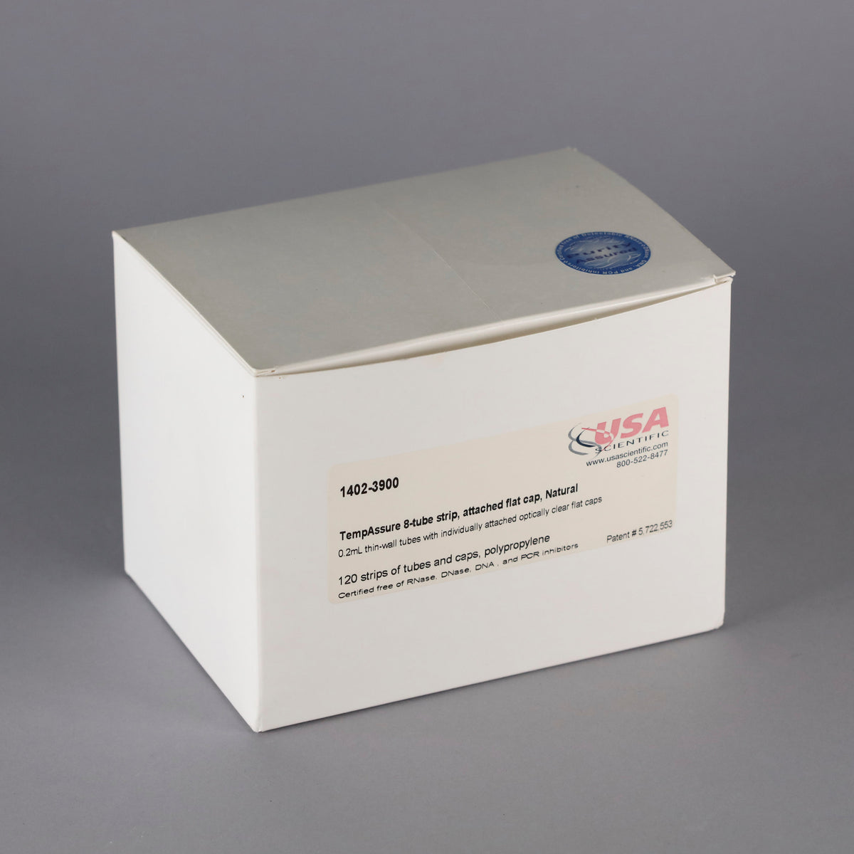 USA Scientific 0.2mL PCR 8-Tube Strips With Caps #1402-3900 – reLAB