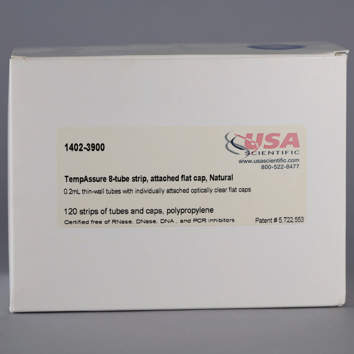 USA Scientific 0.2mL PCR 8-Tube Strips With Caps #1402-3900 – reLAB