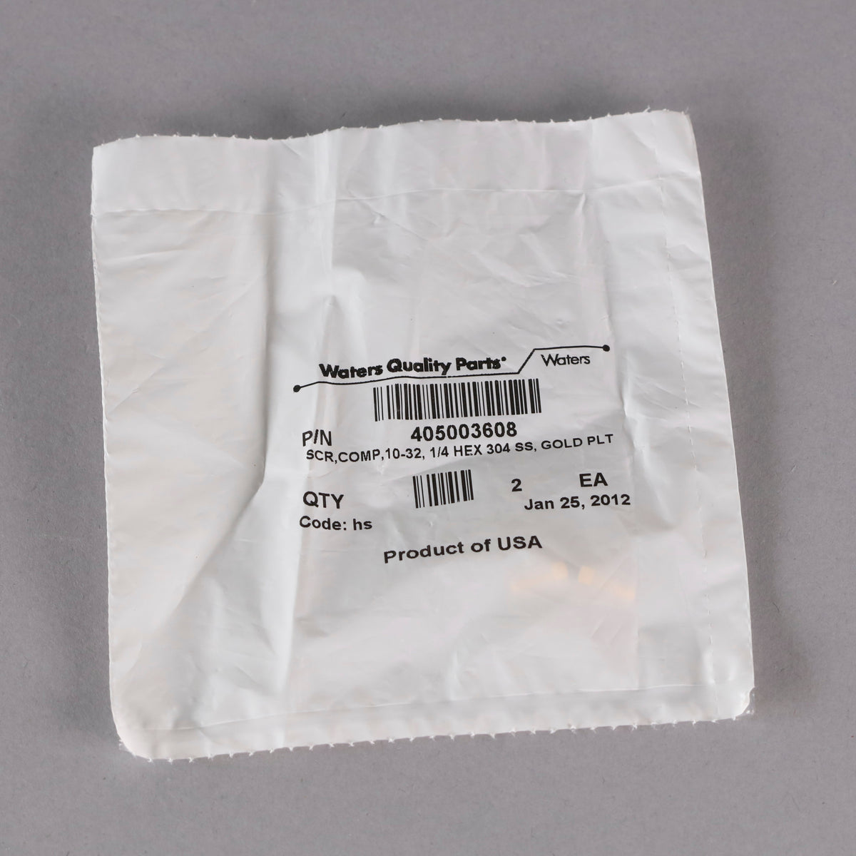 Waters Gold Plated Compression Screws 2-Pack #405003608 – reLAB